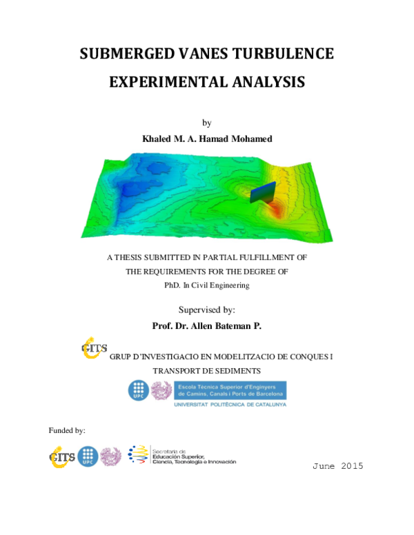 (PDF) Submerged vanes turbulence : experimental analysis