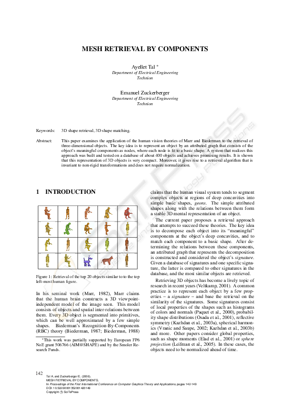 (PDF) Mesh retrieval by components