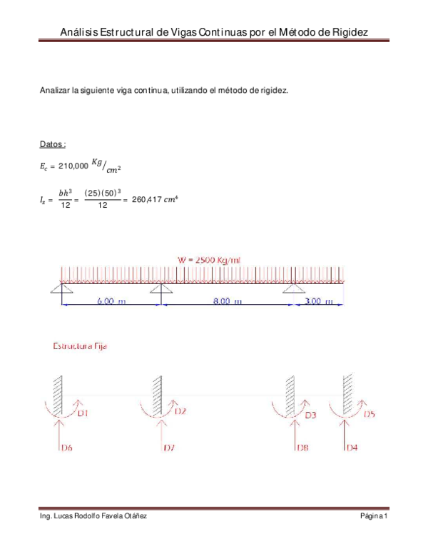 (PDF) Analisis Estructural de Vigas Continuas