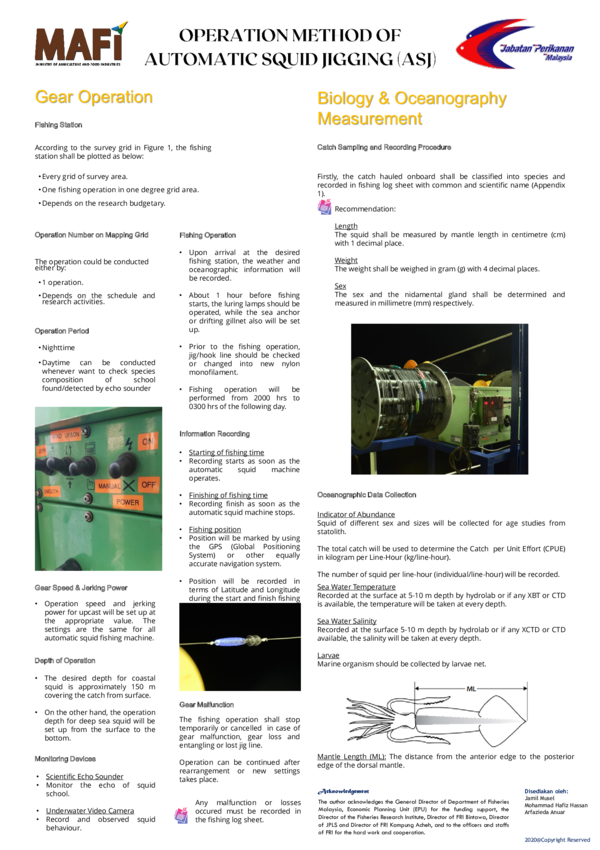 (PDF) Operation Method of Automatic Squid Jigging (ASJ)