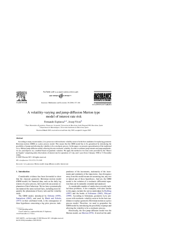 (PDF) A Volatility-Varying and Jump-Diffusion Merton Type Model of ...