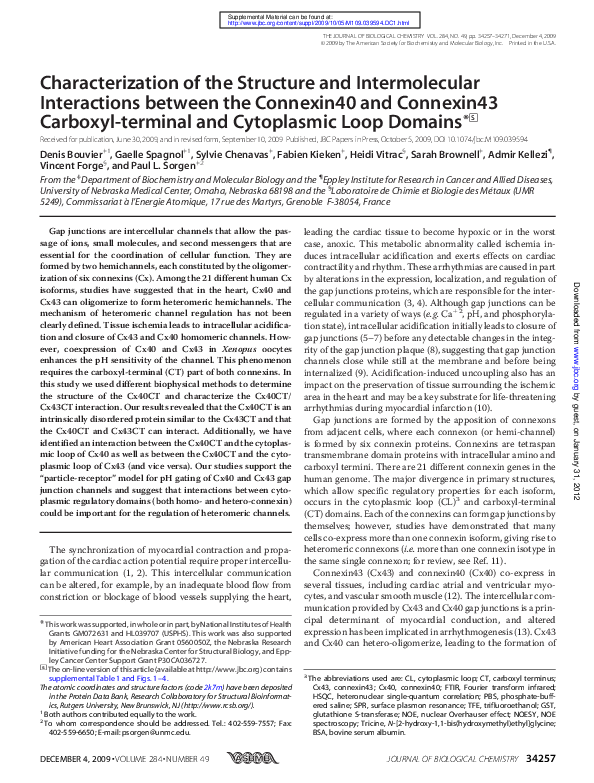 Pdf Characterization Of The Structure And Intermolecular Interactions