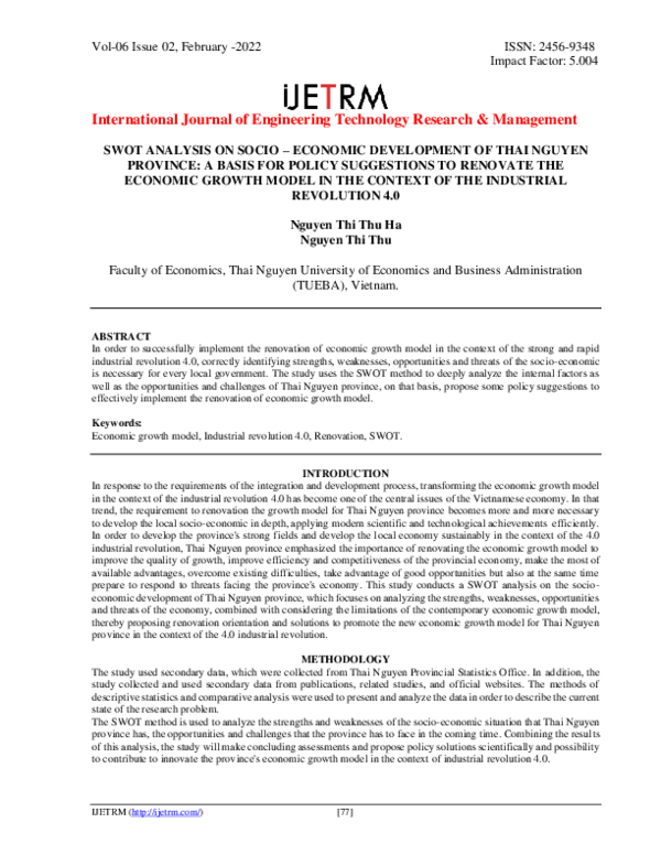 (PDF) International Journal of Engineering Technology Research & Management