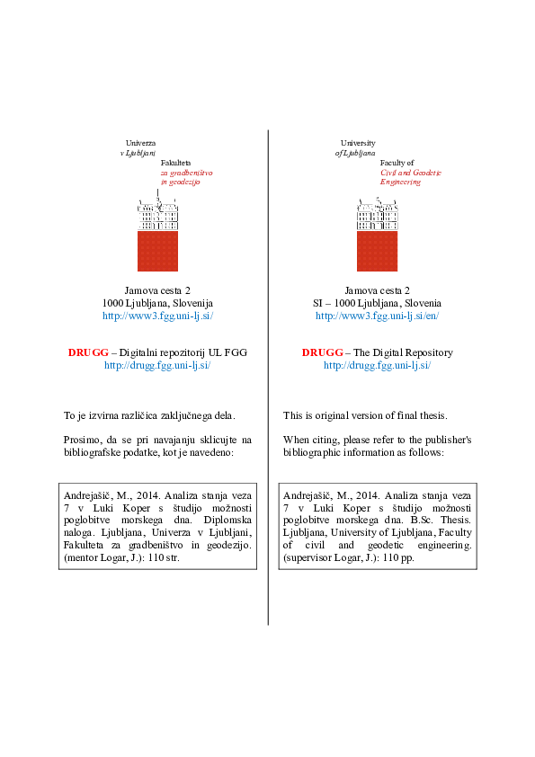 (PDF) Analysis of berth 7 in the port of Koper with the fisibility ...