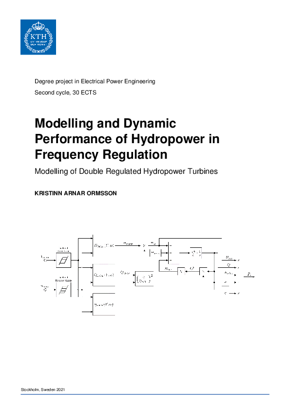 (PDF) Modelling and Dynamic Performance of Hydropower in Frequency ...