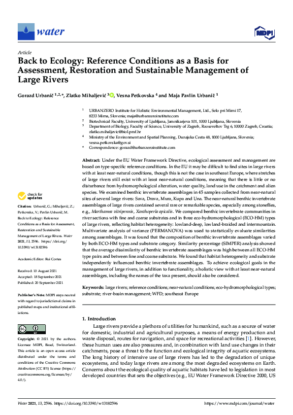(PDF) Back to Ecology: Reference Conditions as a Basis for Assessment ...