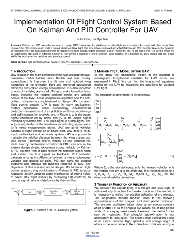 (PDF) Implementation Of Flight Control System Based On Kalman And PID Controller For UAV
