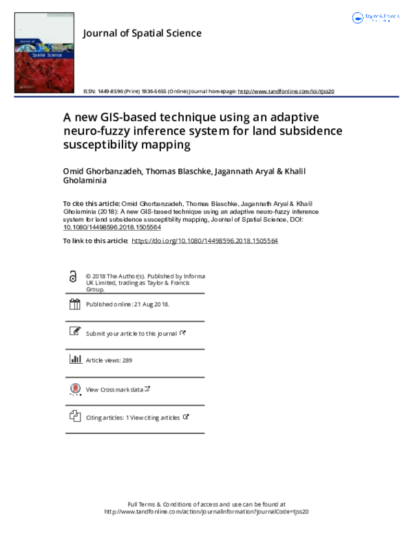 (PDF) A new GIS-based technique using an adaptive neuro-fuzzy inference system for land ...