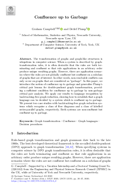 (PDF) Confluence up to Garbage