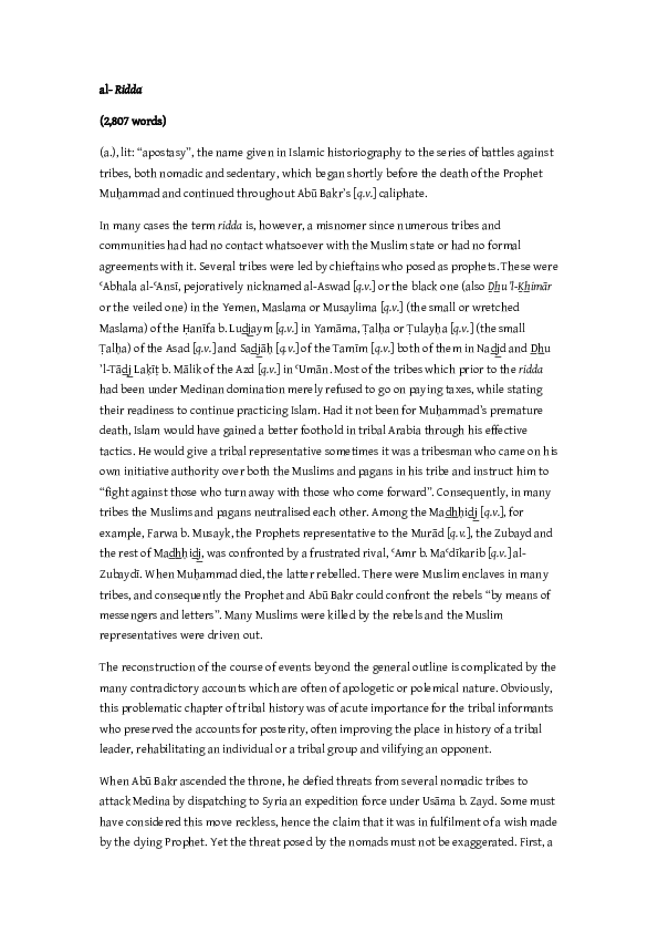 (PDF) Ridda