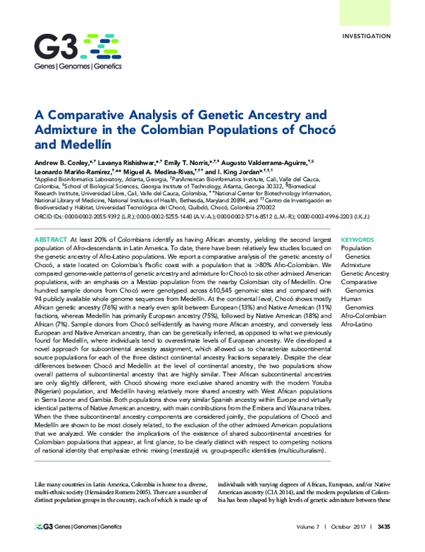 (PDF) A Comparative Analysis of Genetic Ancestry and Admixture in the ...