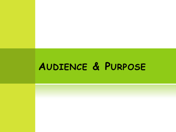 (PDF) Audience & Purpose