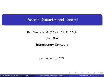 (PDF) Process Dynamics and Control
