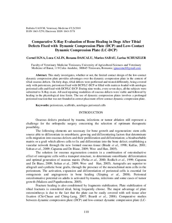 (PDF) Defects Fixed with Dynamic Compression Plate (DCP) and Low ...