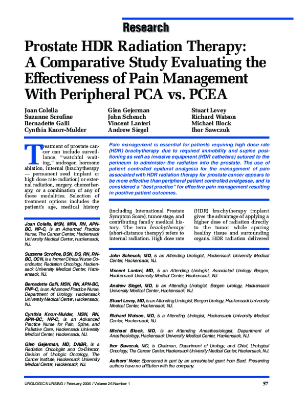 (PDF) Prostate HDR radiation therapy: a comparative study evaluating ...