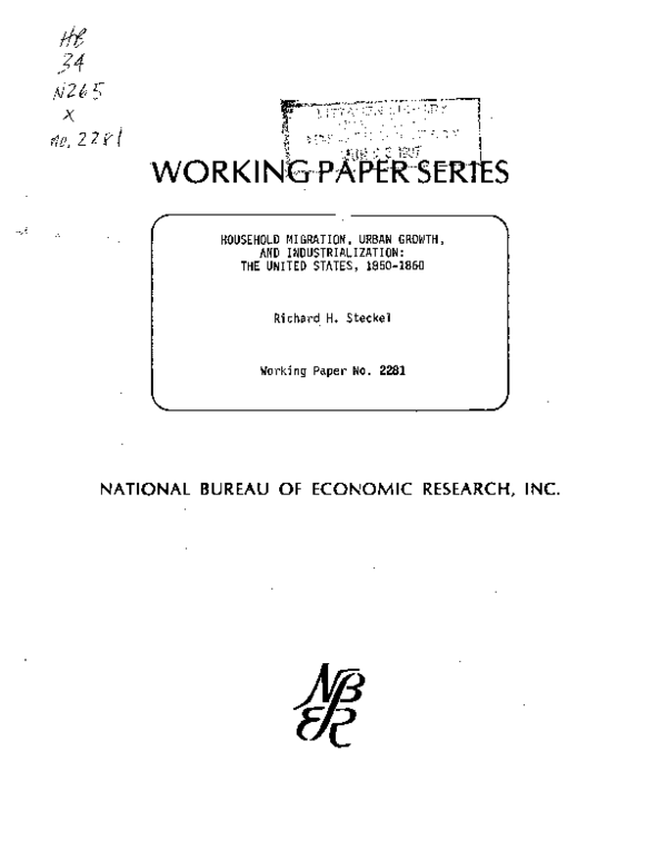(PDF) Household Migration, Urban Growth, and Industrialization: The ...