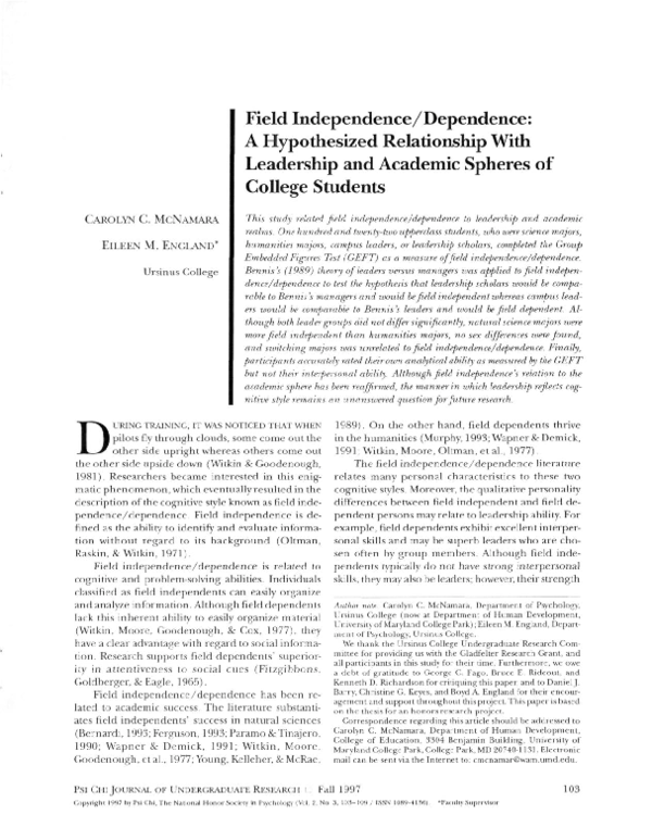 (PDF) McNamara and England TABLE 2 Mean Scores on Group Embedded ...