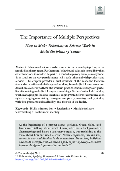 (PDF) The Importance of Multiple Perspectives
