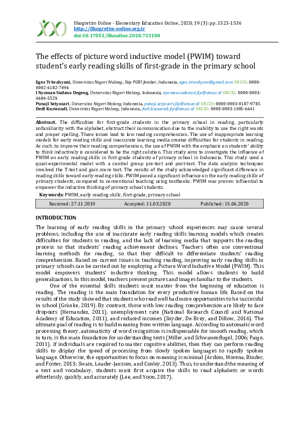 (PDF) The effects of picture word inductive model (PWIM) toward student ...