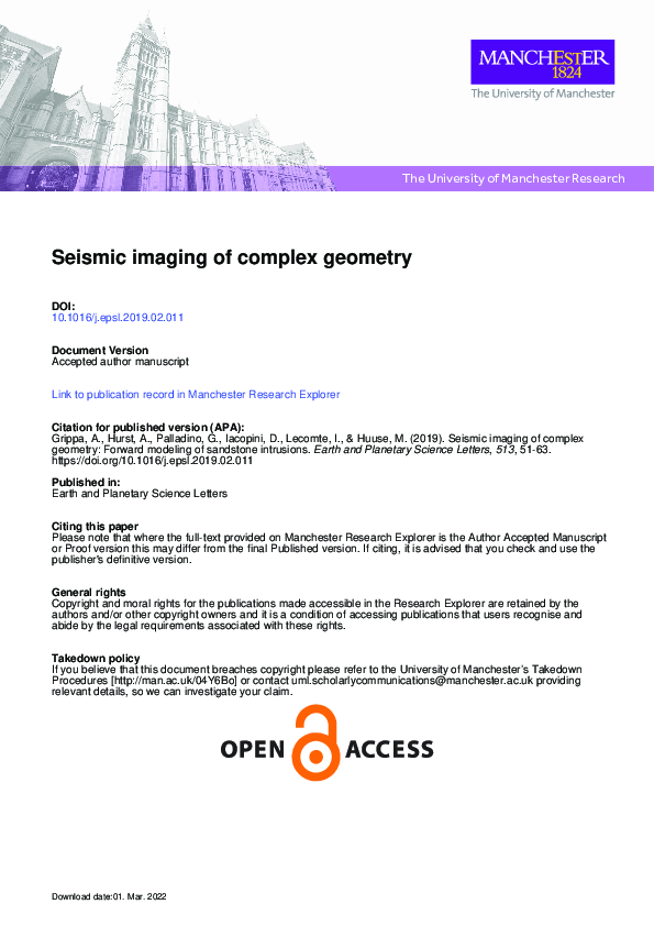 (PDF) Seismic imaging of complex geometry: Forward modeling of ...