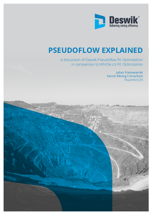 (PDF) PSEUDOFLOW EXPLAINED A discussion of Deswik Pseudoflow Pit Optimization in comparison to ...