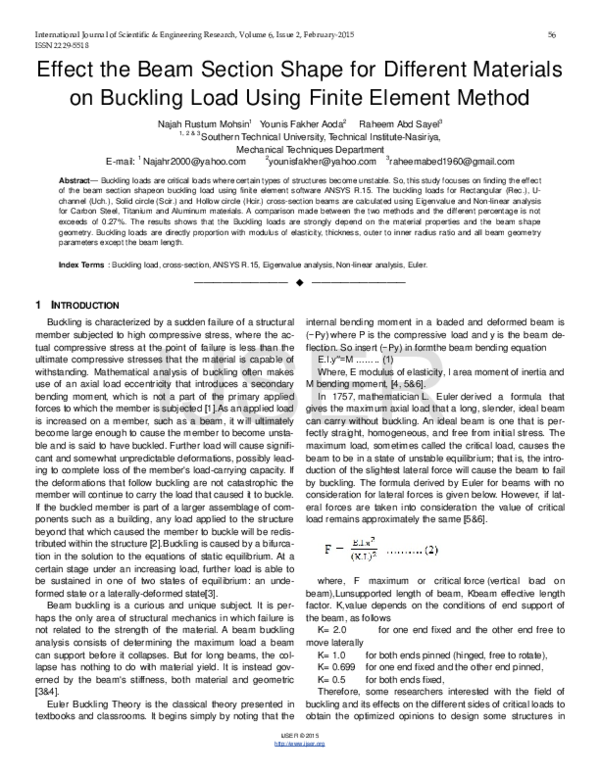 Finite Element Analysis Beam The Best Picture Of Beam