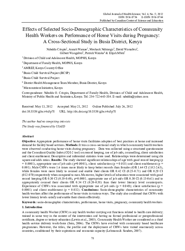 (PDF) Child Survival Project (BCSP) 5 Busia Child Survival Project 6 ...