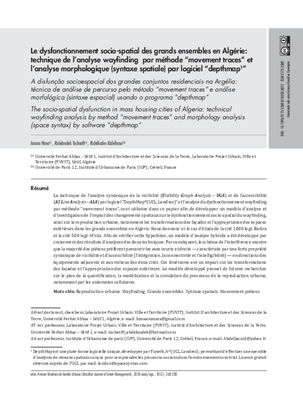 (PDF) Le dysfonctionnement socio-spatial des grands ensembles en ...