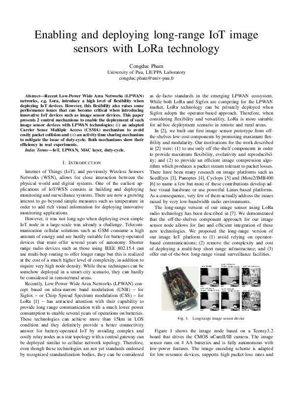 (PDF) Enabling and deploying long-range IoT image sensors with LoRa ...