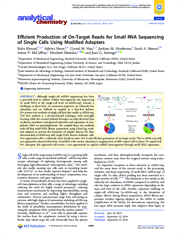 (PDF) Efficient Production of On-Target Reads for Small RNA Sequencing ...