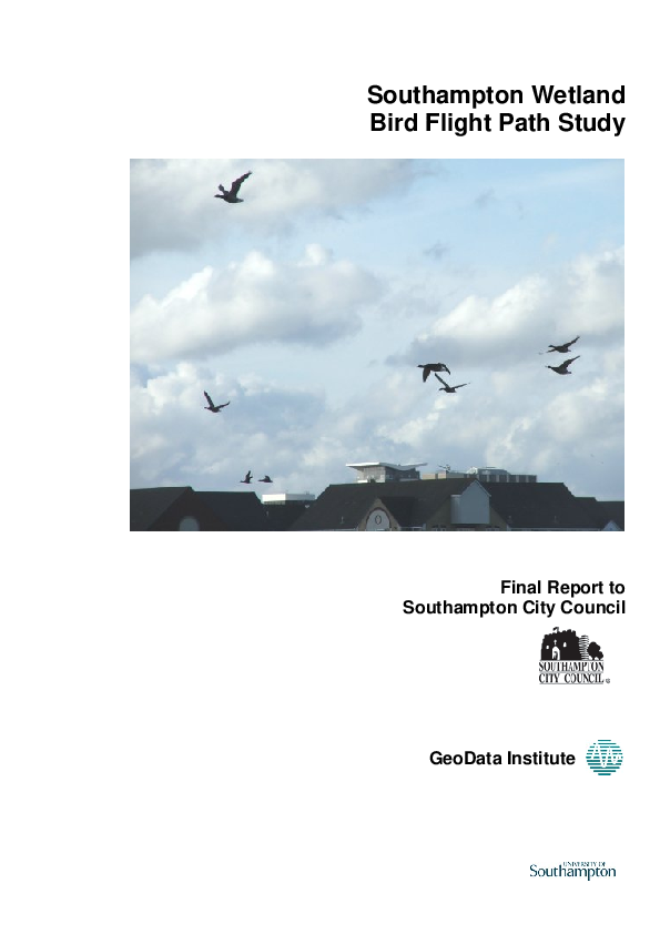 (PDF) Southampton Wetland Bird Flight Path Study