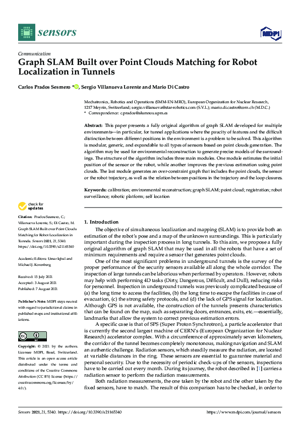 (PDF) Graph SLAM Built over Point Clouds Matching for Robot Localization in Tunnels