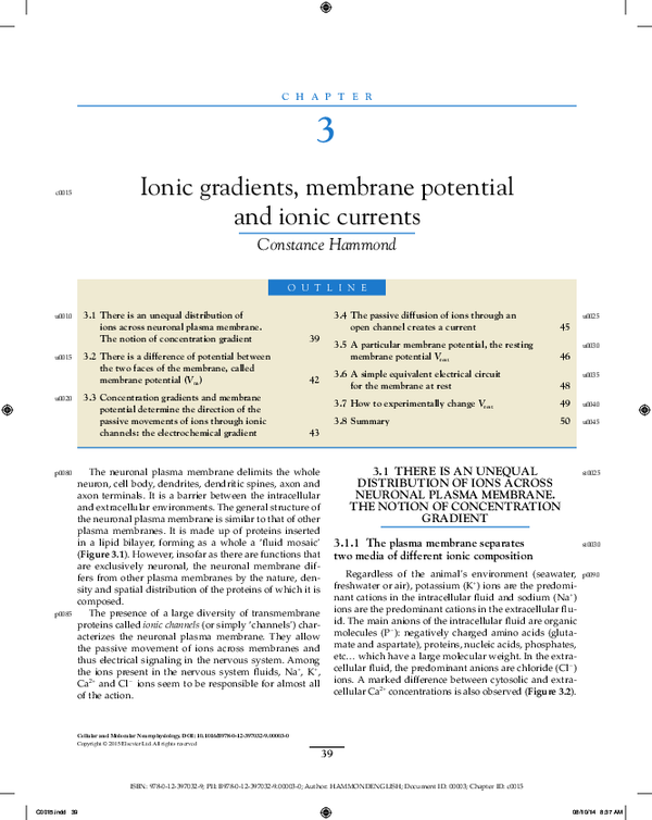 (PDF) Ionic gradients, membrane potential and ionic currents