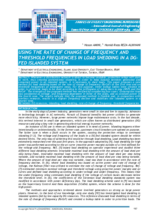 (PDF) Using the Rate of Change of Frequency and Threshold Frequencies ...