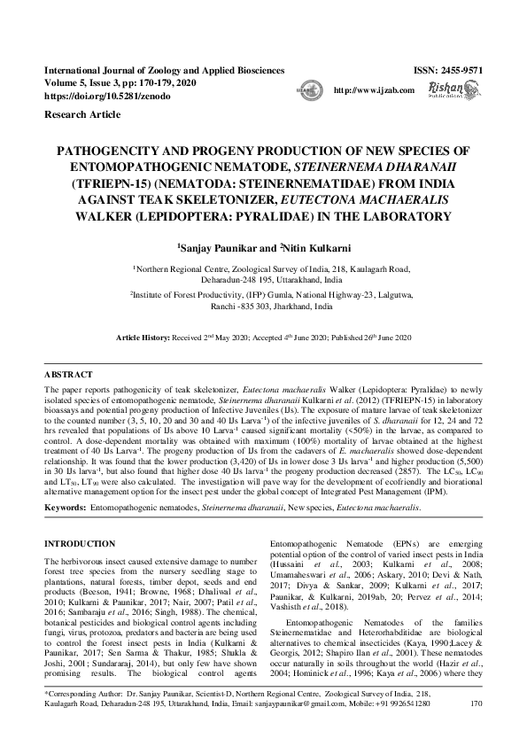 (PDF) Pathogencity and Progeny Production of New Species of ...