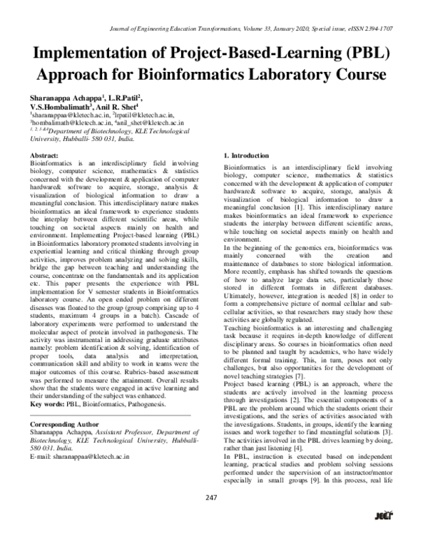 (PDF) Implementation of Project-Based-Learning (PBL) Approach for ...