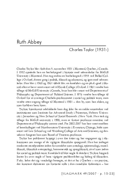 (PDF) Charles Taylor (1931