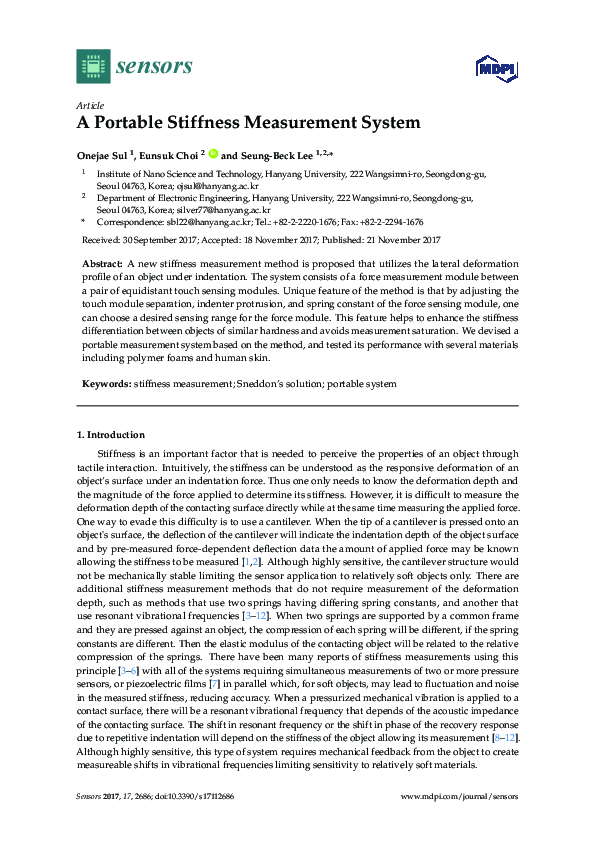 (PDF) A Portable Stiffness Measurement System