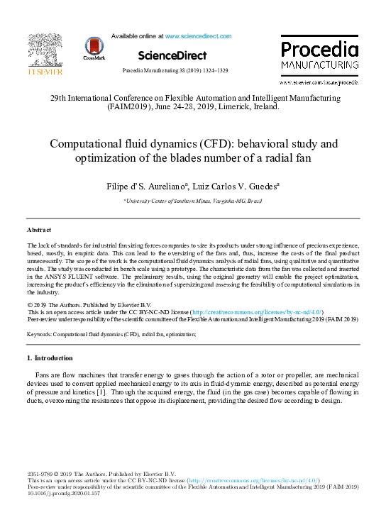 (PDF) Computational fluid dynamics (CFD): behavioral study and ...