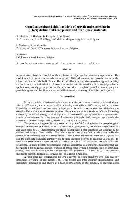 (PDF) Phase-Field Simulations of Growth in Polycrystalline Materials