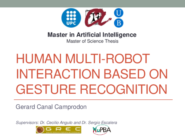 (PDF) Human multi-robot interaction based on gesture recognition