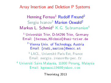 (PDF) Array Insertion and Deletion P Systems