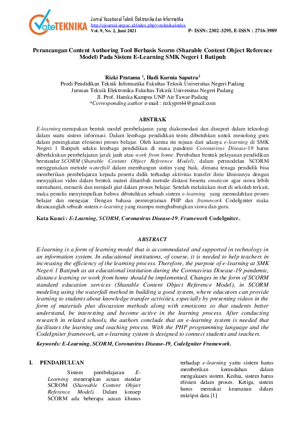 (PDF) Perancangan Content Authoring Tool Berbasis Scorm (Sharable Content Object Reference Model ...