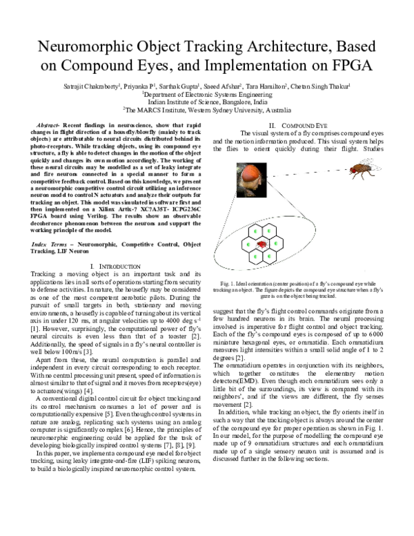 (PDF) Neuromorphic Object Tracking Architecture, Based on Compound Eyes ...