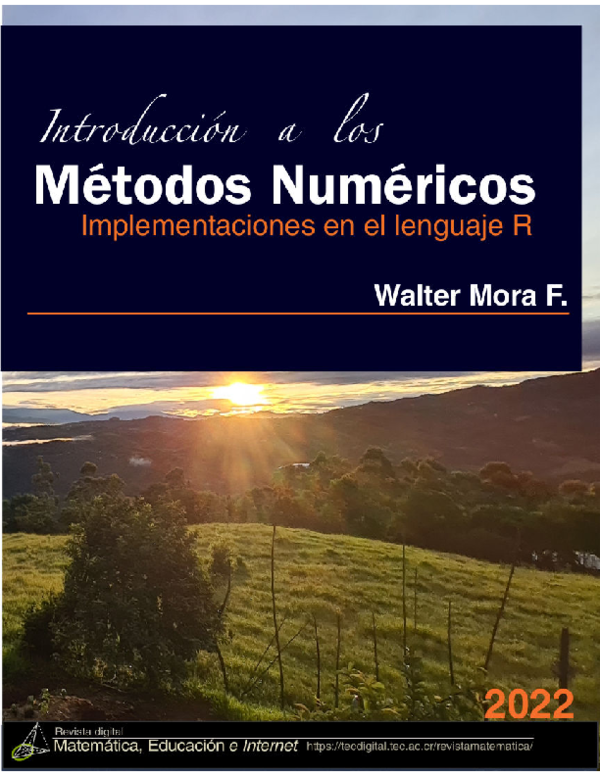 (PDF) Introducción a los métodos numéricos con R