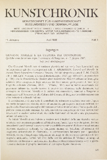 (PDF) Giovanni Morelli e la cultura dei conoscitori