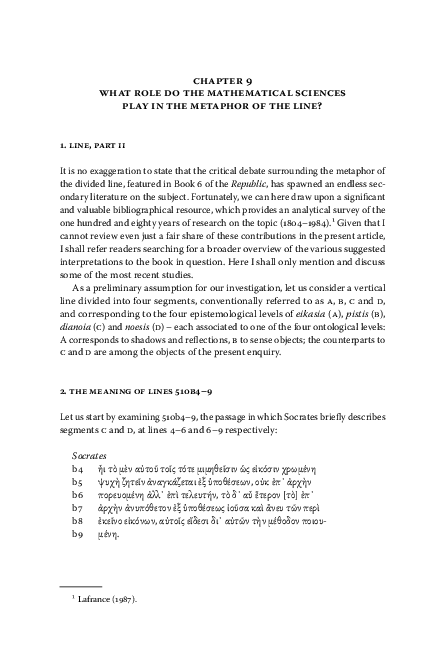 (PDF) Plato's Divided Line