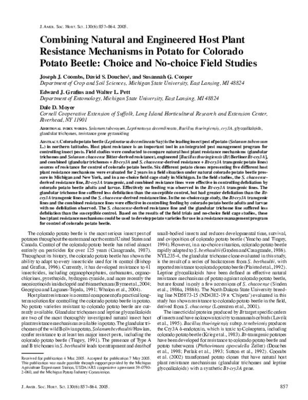 (PDF) Combining natural and engineered host plant resistance mechanisms ...