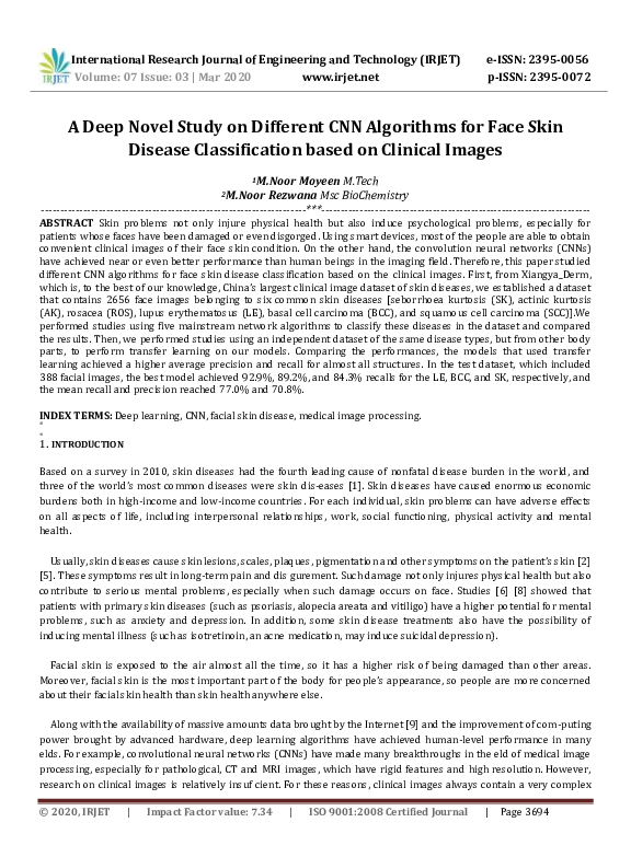 (PDF) A Deep Novel Study on Different CNN Algorithms for Face Skin ...