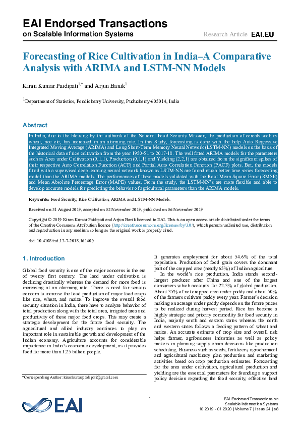 Pdf A Comparison Of Arima And Lstm In Forecasting Time Series